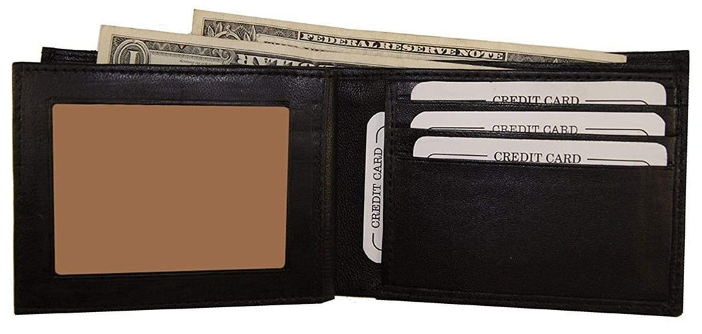 TED Leather Bifold Inside and Outside Window ID Men’s Wallet ...